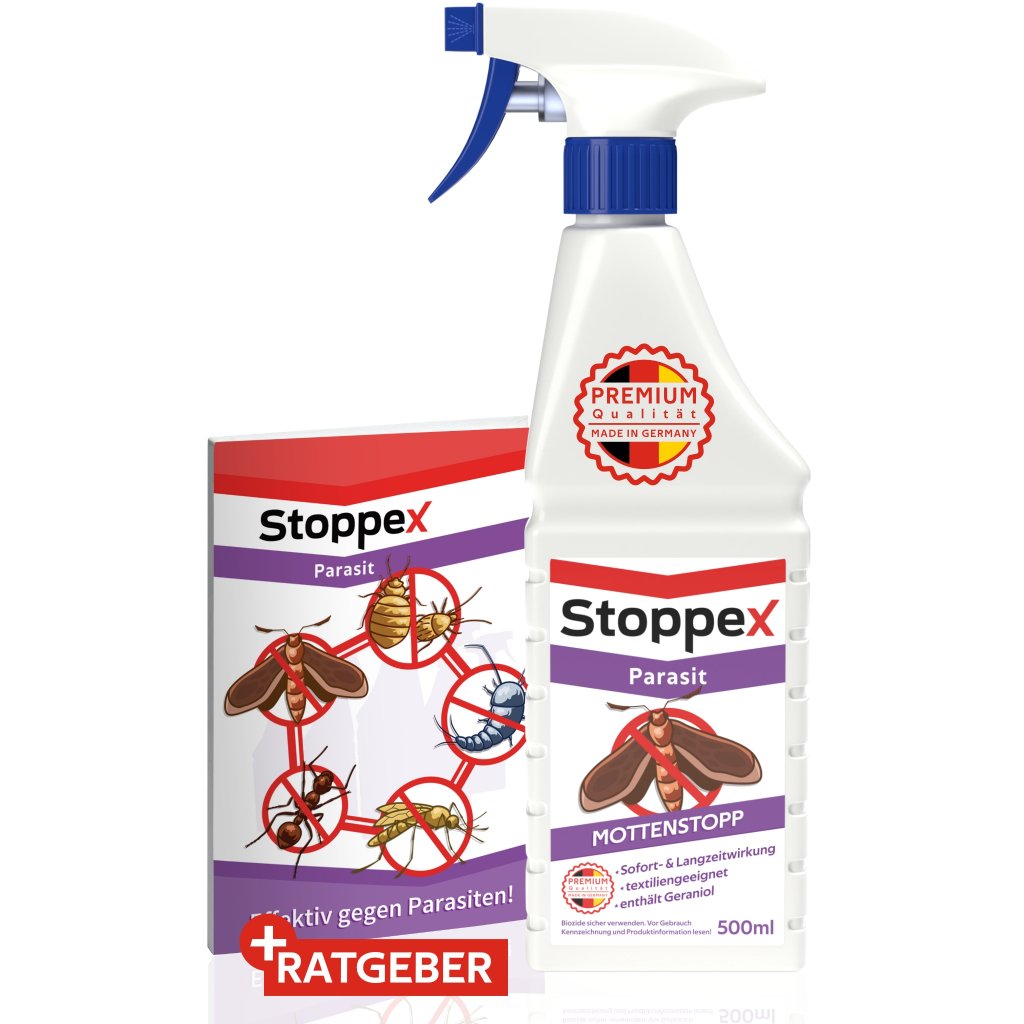 Stoppex® Parasit Mottenstopp- Spray gegen Motten, Lebensmittelmotten ...